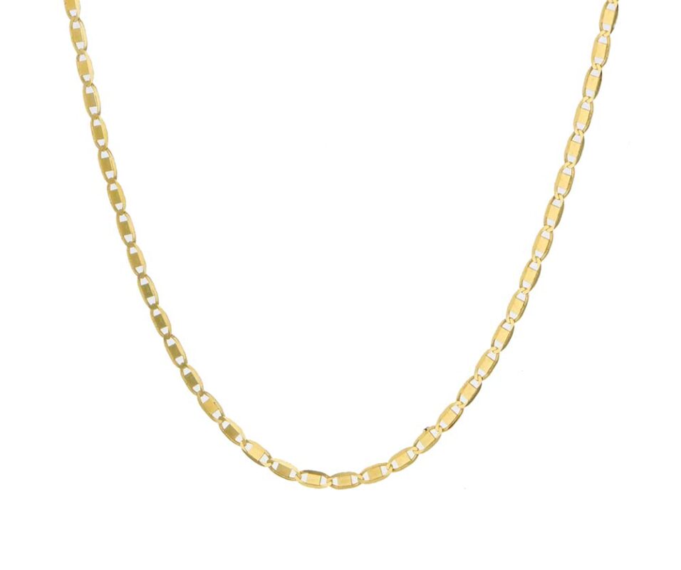 Cadena De Oro Para Mujer 18K Escalera Plana – Oroexpress